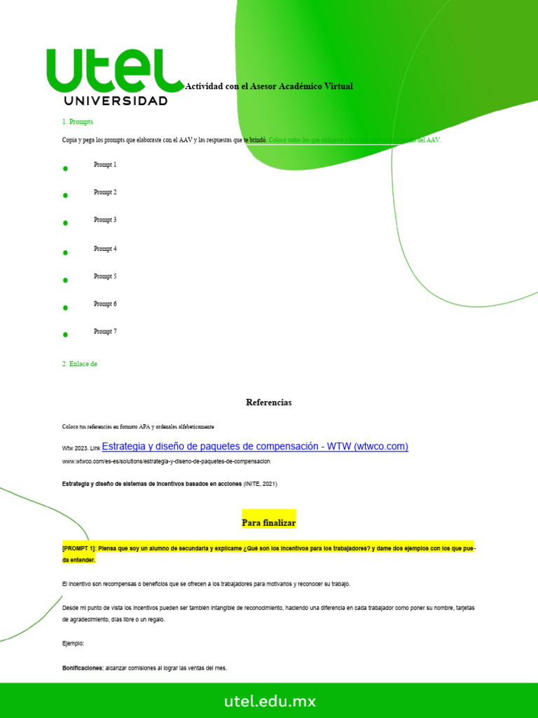 Formato Utel Utel Plus Tarea 7 5 | Descargar gratis PDF | Motivación ...