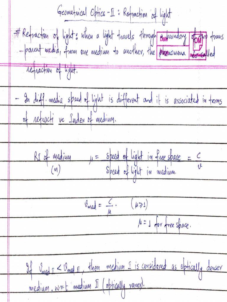 Geometrical Optics 2 | PDF