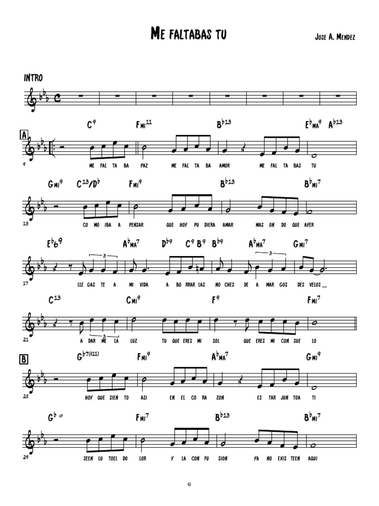 Me faltabas tu partitura | PDF
