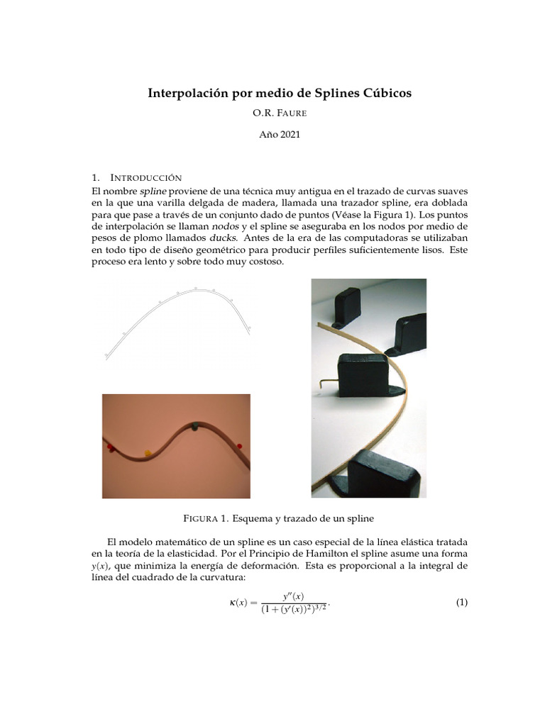 Interpolacion Con Splines Cubicos 2021 | PDF