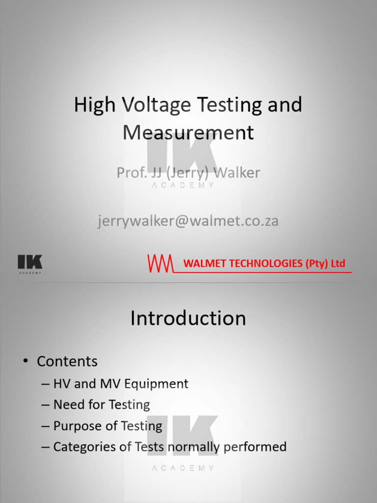 Day 1 - 1 - Introduction - IK | PDF | High Voltage Direct Current ...