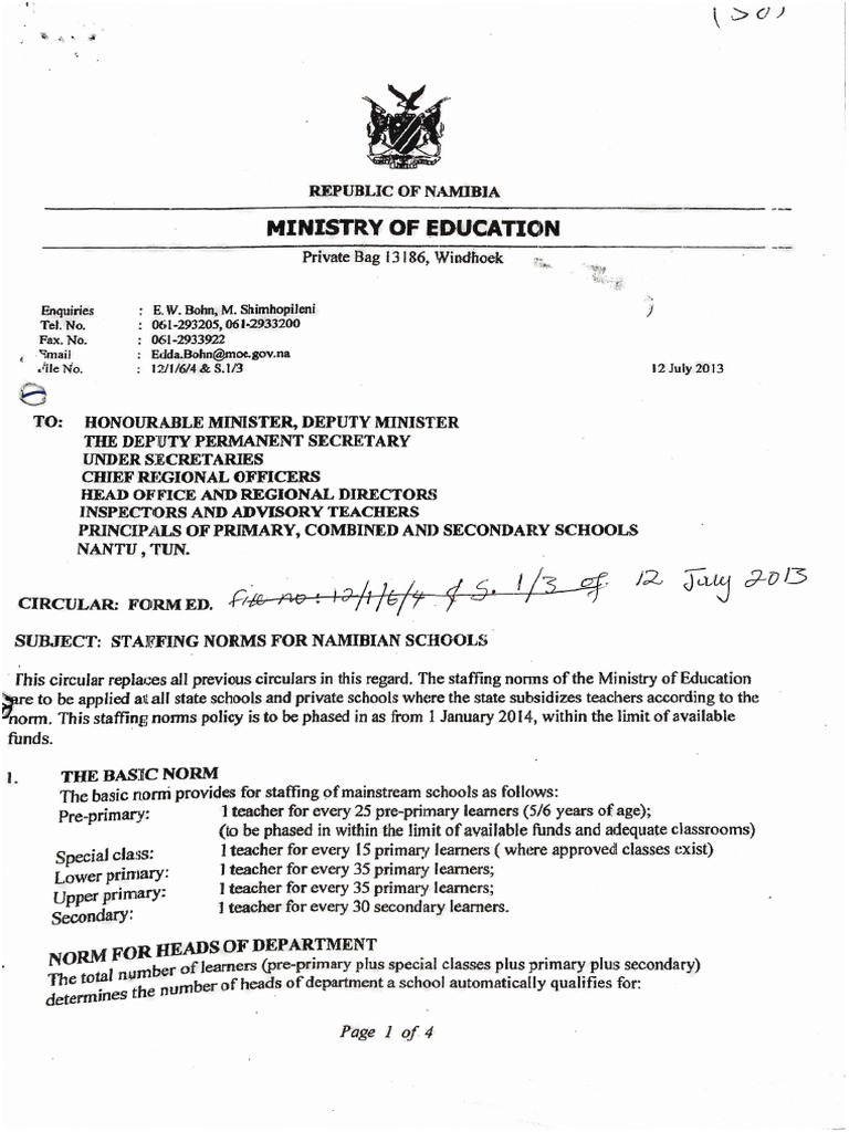 Staffing Norms | PDF
