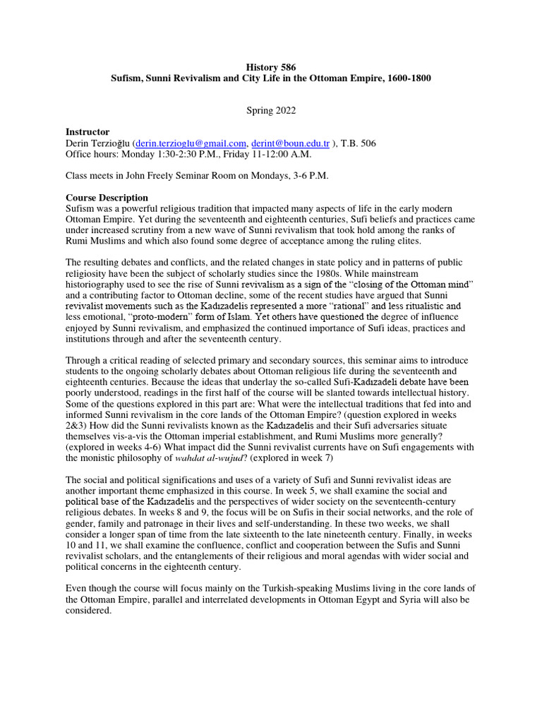 HIST58601 | PDF | Sufism | Sunni Islam