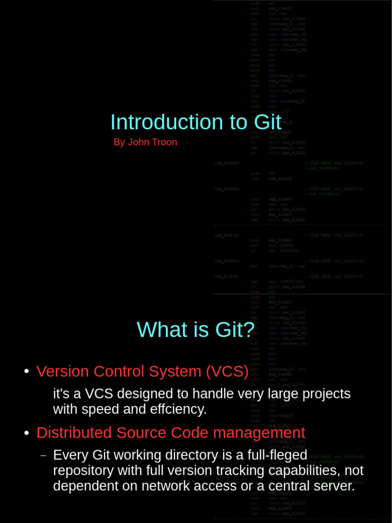 Introduction To Git - John Troon | PDF