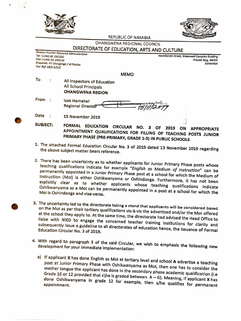 Circular 3 of 2019 | PDF