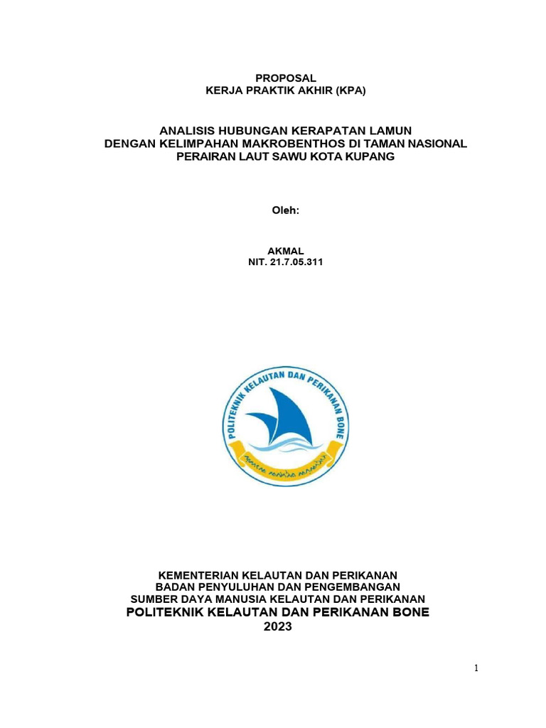 Hubungan Lamun & Makrobenthos Sawu | PDF | Sains & Matematika