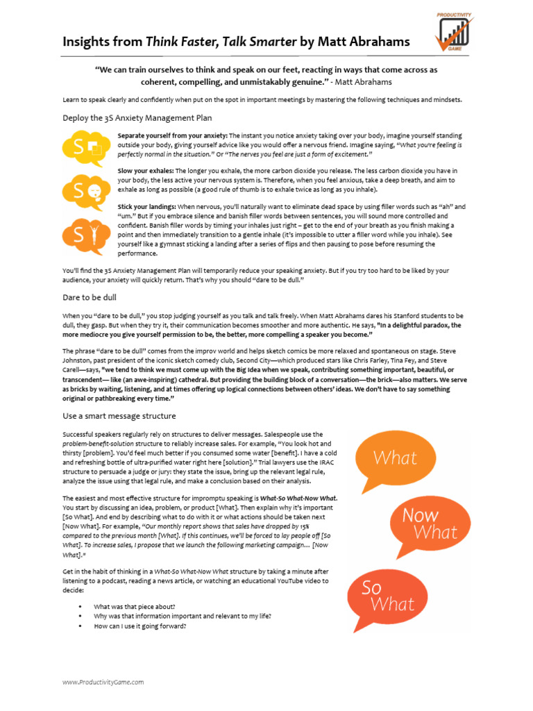 Think Faster Talk Smarter | PDF | Breathing | Exhalation