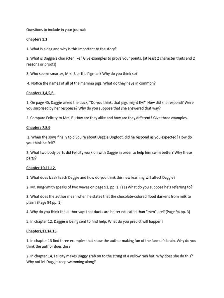 Pigs Might Fly Questions | PDF