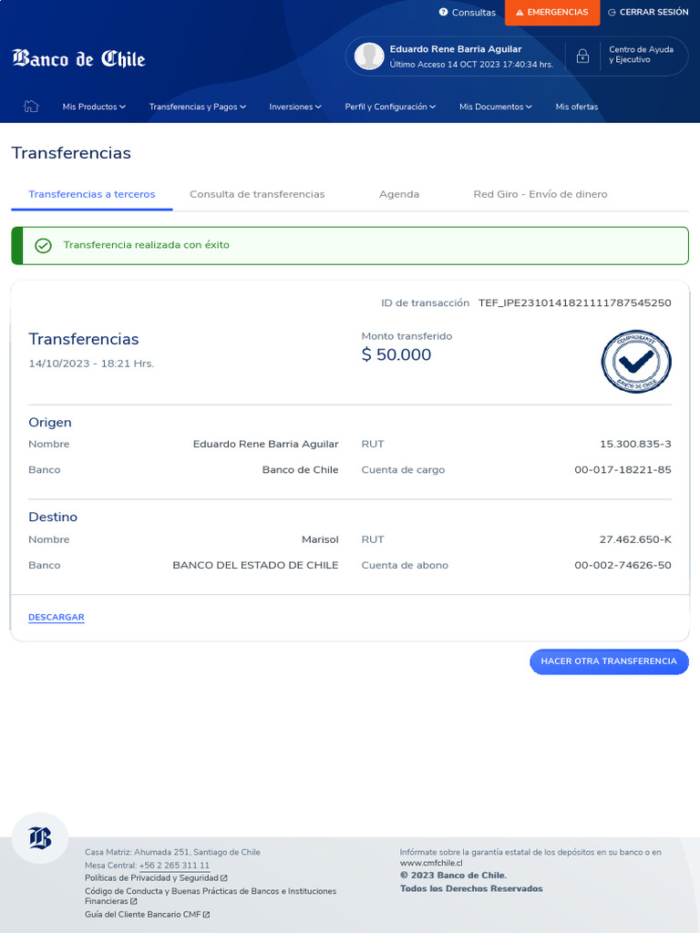Portal Privado Personas | PDF | Bancos | Transferencia bancaria