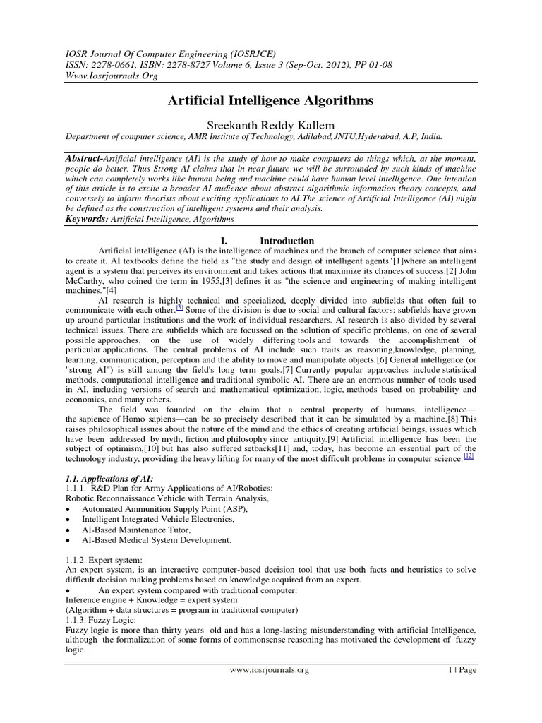 AI Algorithms | PDF AI Algorithms | PDF