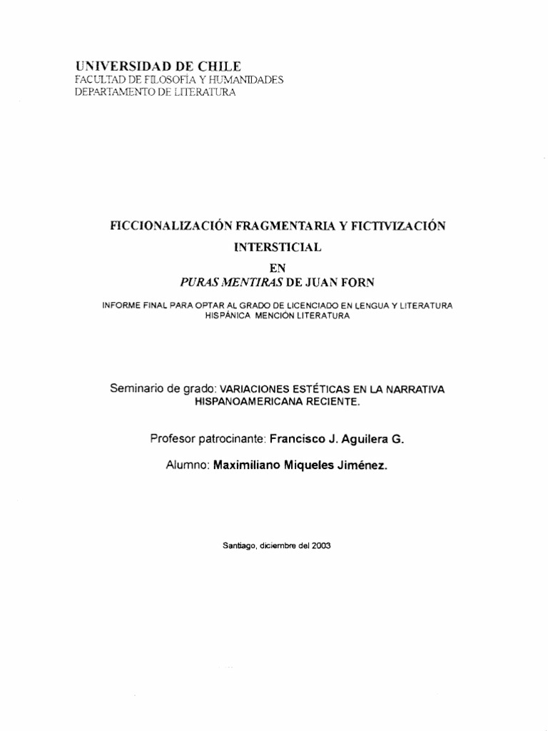 Ficcionalizacion Fragmentaria y Fictivizacion Intersticial | PDF | Historia