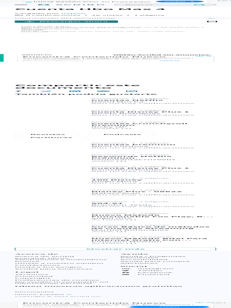 Cuenta Hbo Max 4 PDF | PDF | Scribd | ciberespacio