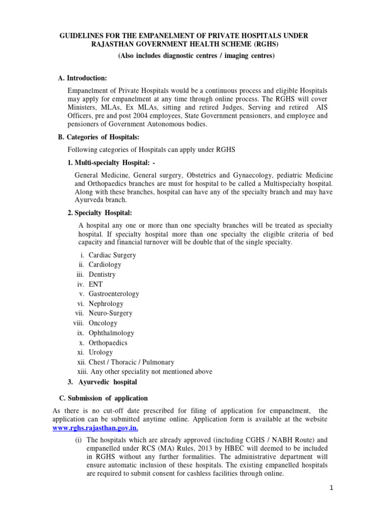 WWW Rghs Rajasthan Gov in | PDF