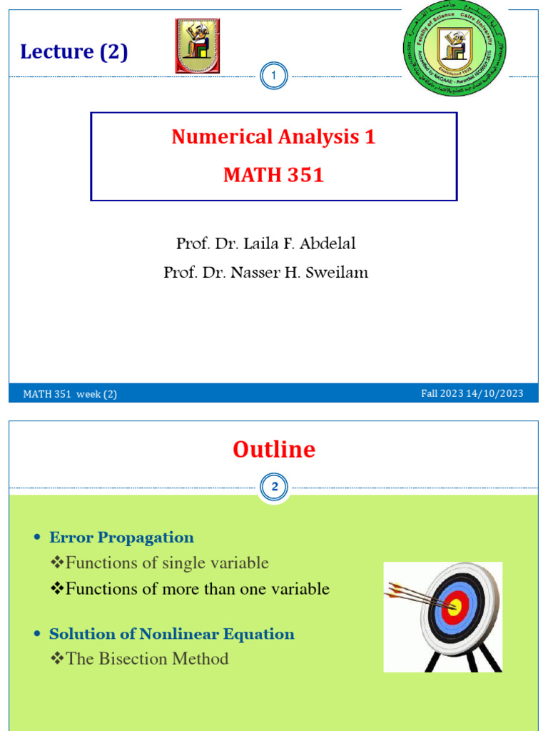 Lecture 2 - Nas | PDF | Numerical Analysis | Mathematics