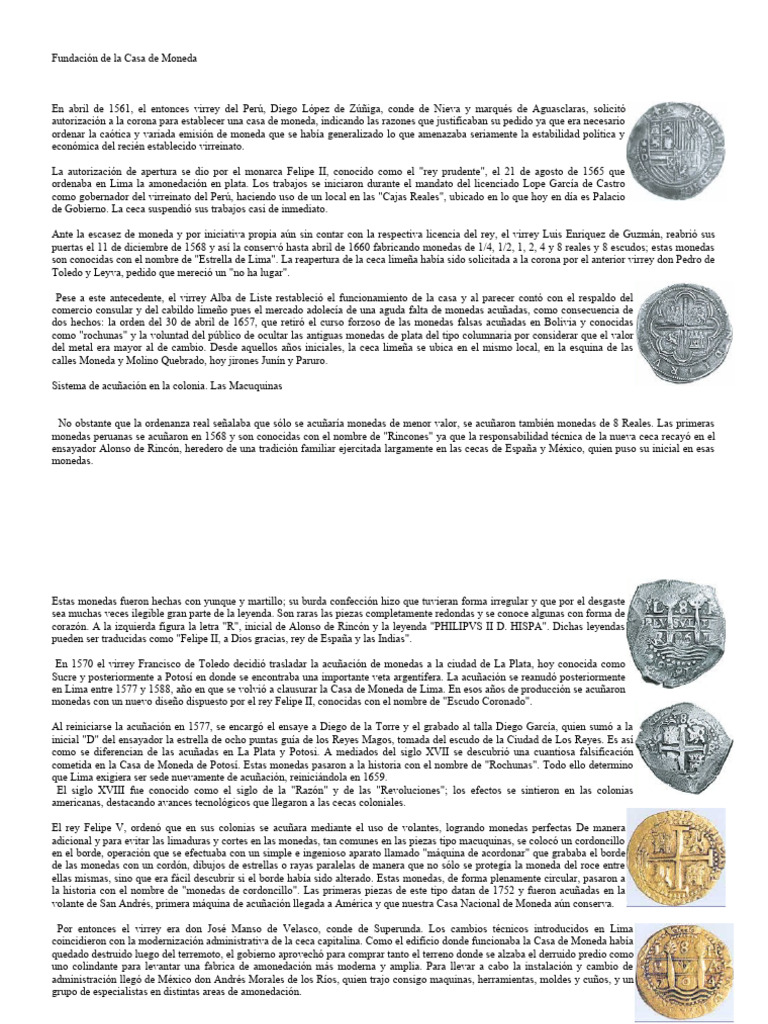 Fundación de La Casa de Moneda | PDF | Moneda | Mercado de divisas Fundación de La Casa de Moneda | PDF | Moneda | Mercado de divisas