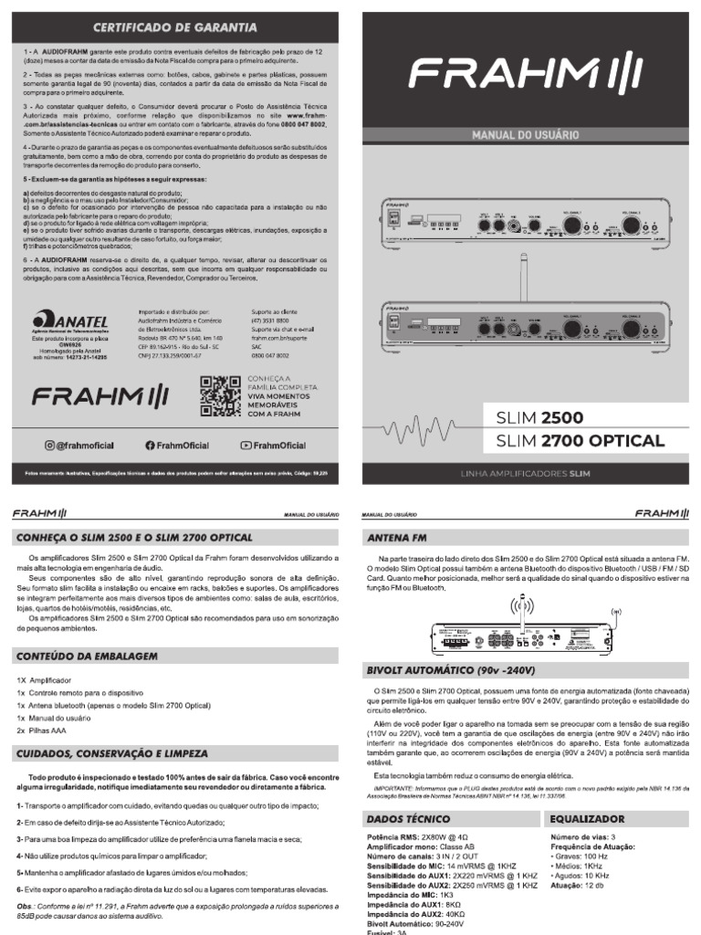 Manual Slim 2500 2700 Optical 1 | PDF