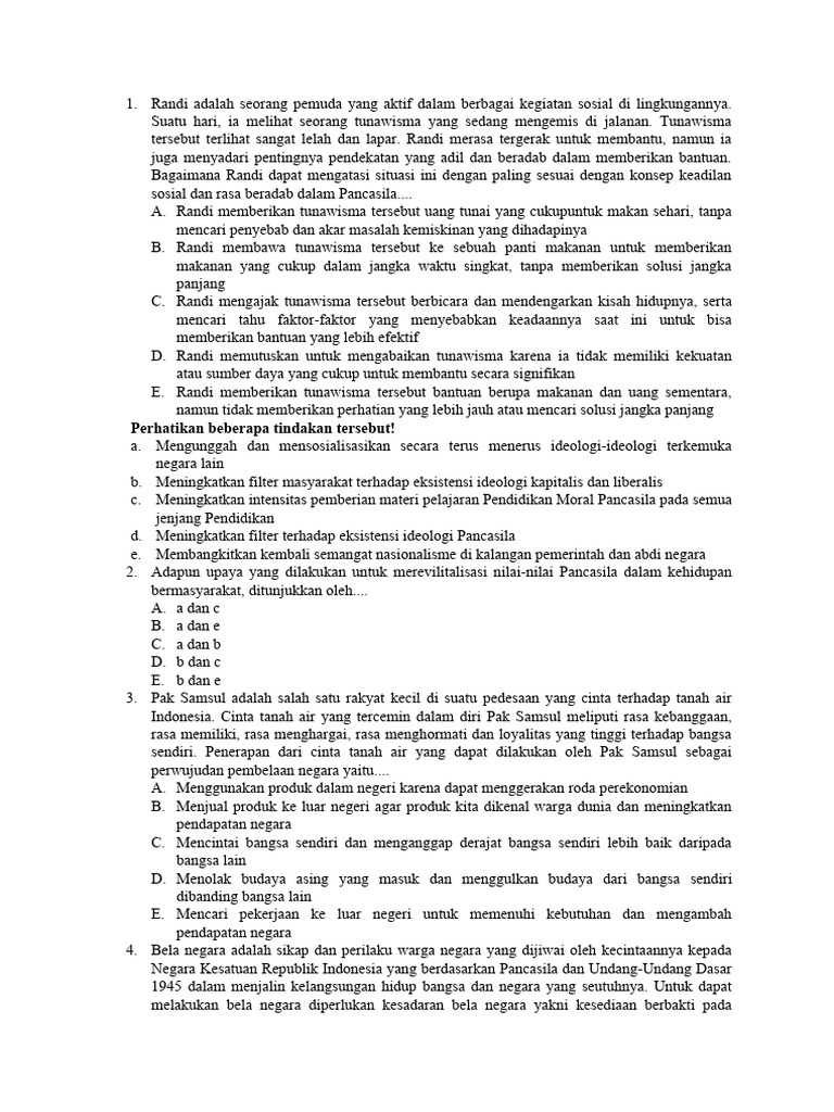 TWK Bela Negara Dan Pancasila | PDF | Perjalanan