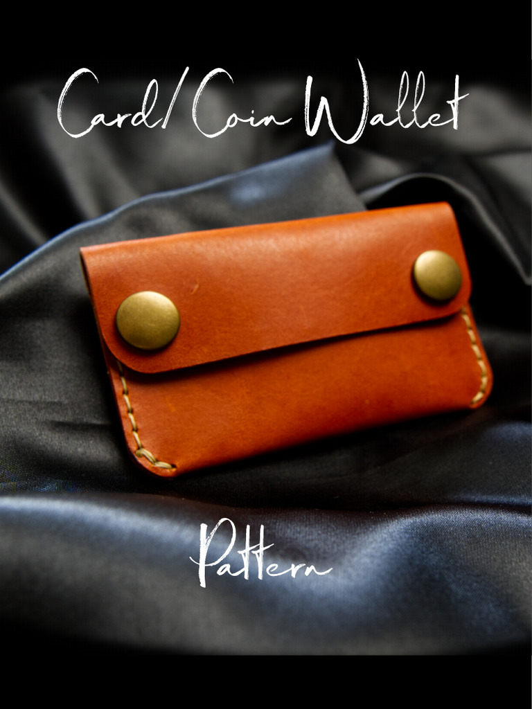 Easy Leather Card/Coin Wallet Pattern | PDF