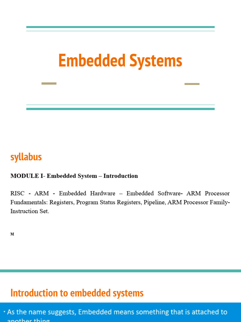 Module 1 Embedded System-1 | PDF