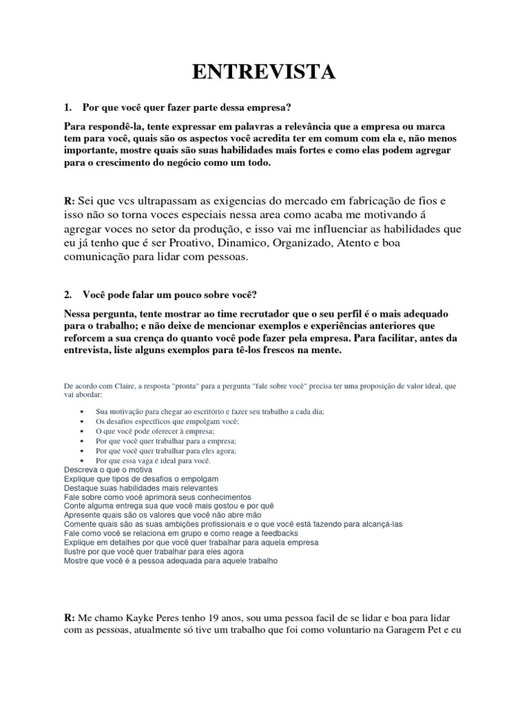 ENTREVISTA (1) | PDF