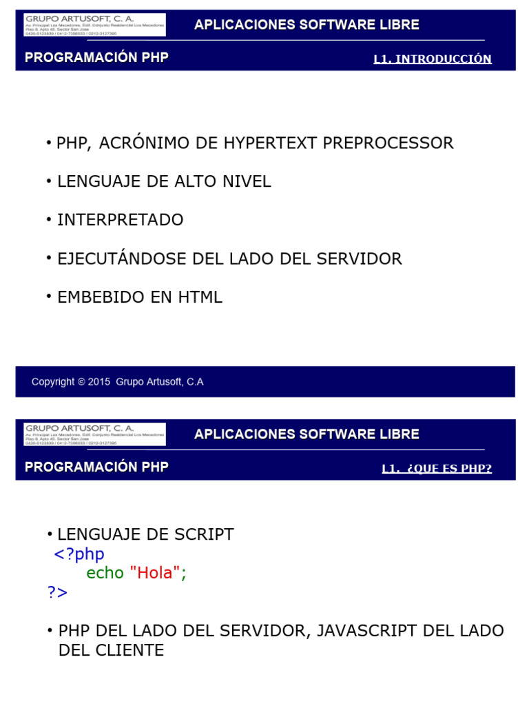 Módulo 1 (Revisión Programaciòn PHP) | PDF | Php | Servidor web