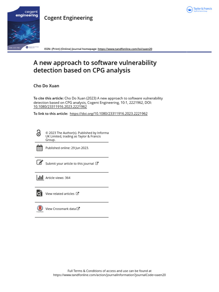 A New Approach To Software Vulnerability Detection Based On CPG ...