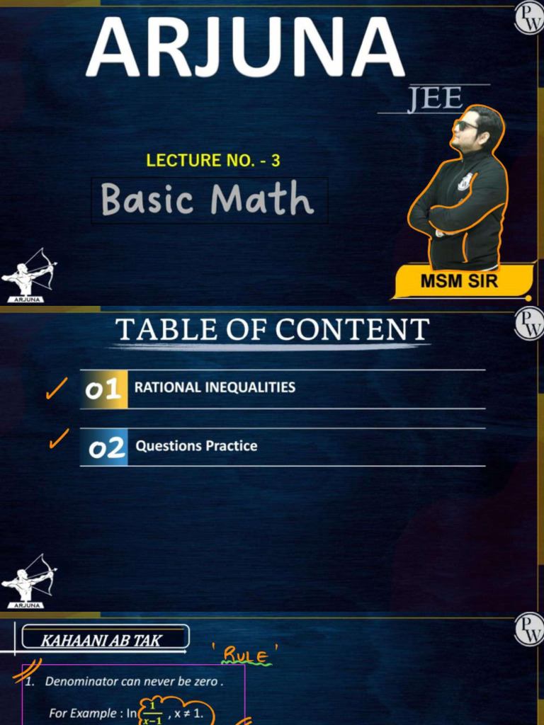 Basics of Mathematics 03: Class Notes | PDF