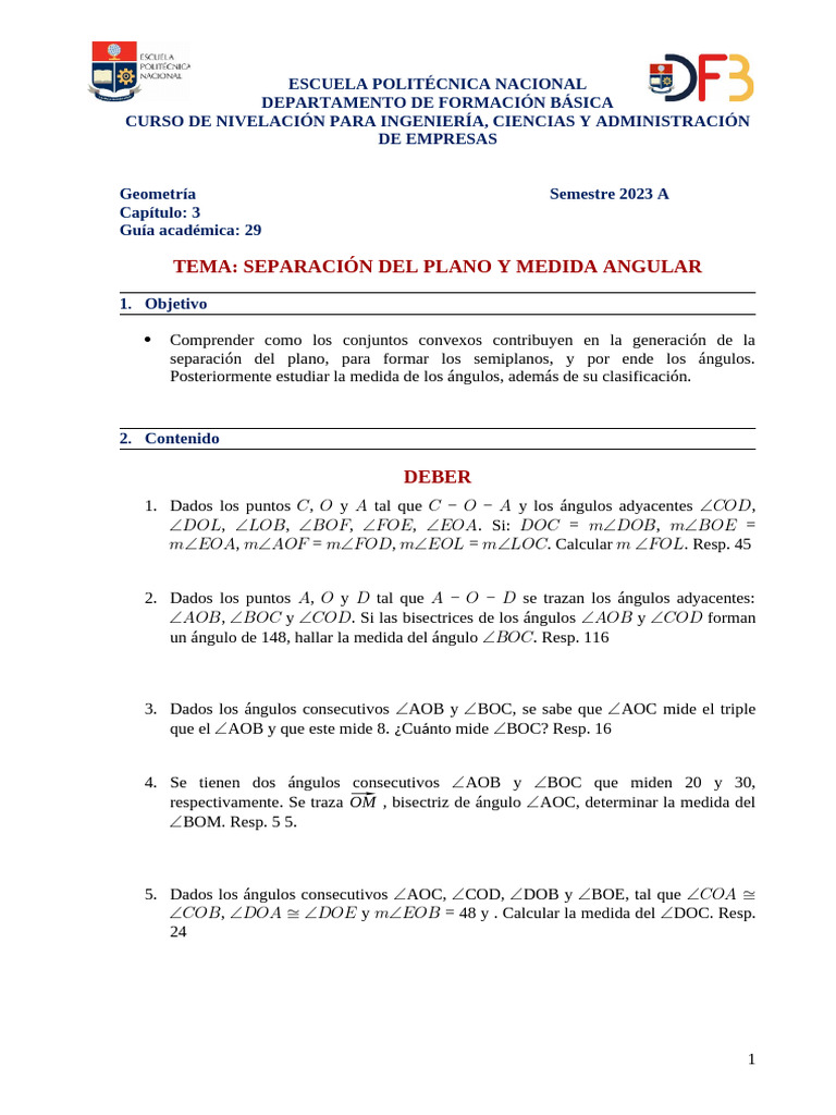 D Medida Angular (3) | PDF | Ángulo | Geometría Elemental