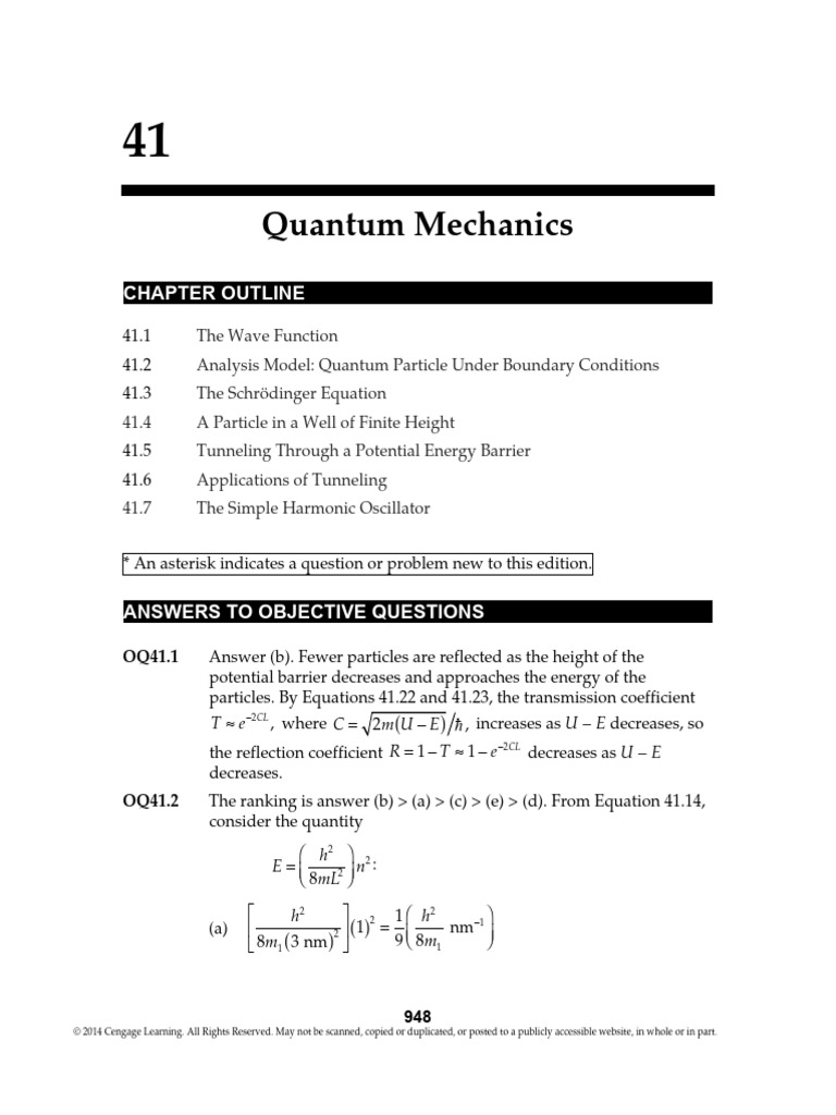 Chapter 41 | PDF | Uncertainty Principle | Quantum Tunnelling