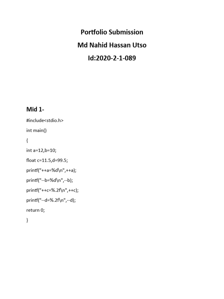 Portfolio Submission | PDF | Computer Standards | Computer Engineering