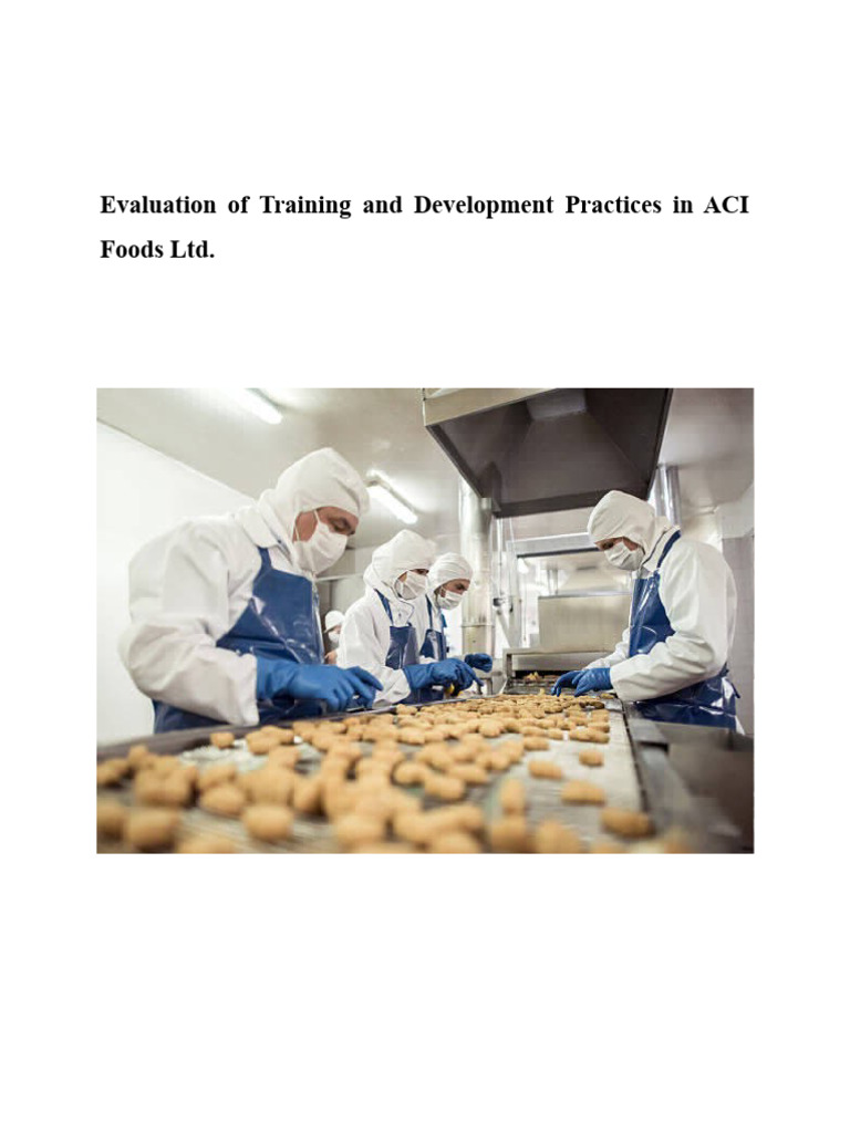 ACI Foods Ltd: Training Evaluation Report | PDF
