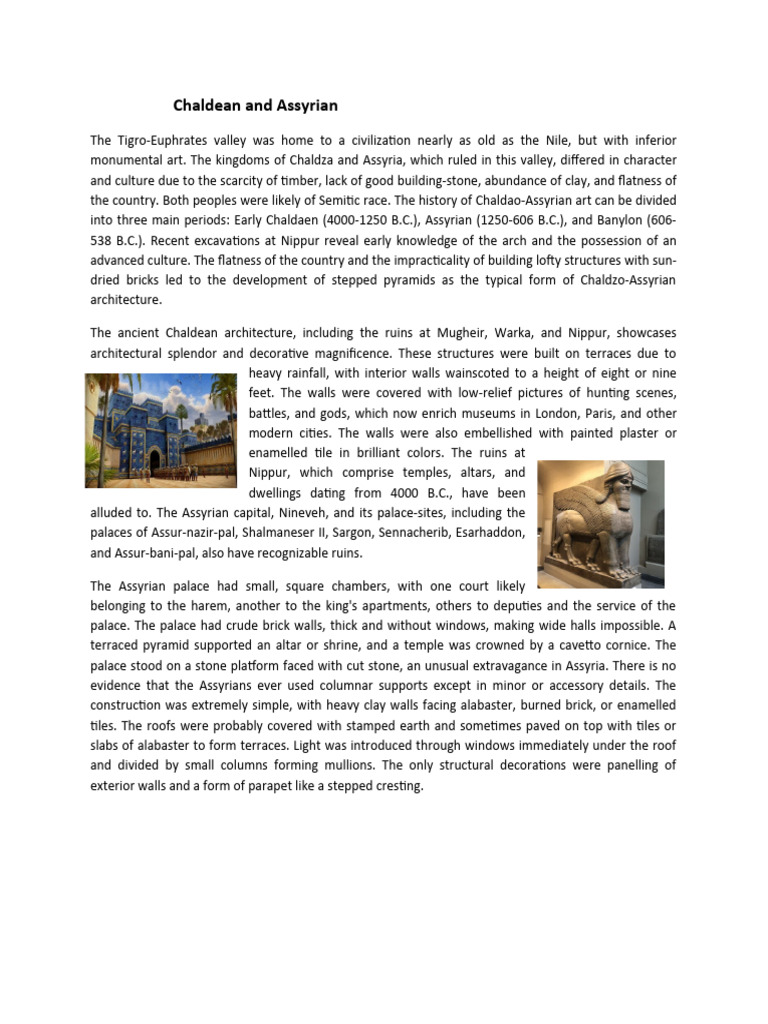 Chaldean And Assyrian Pdf Assyria Babylon
