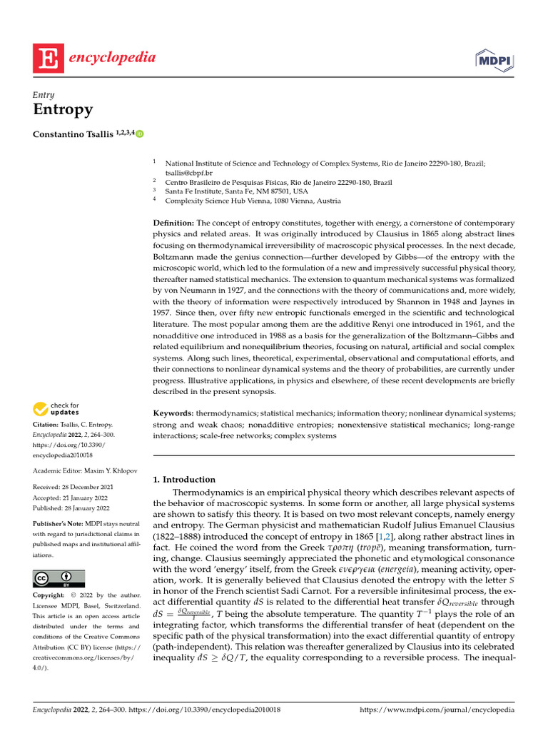 Entropy | PDF