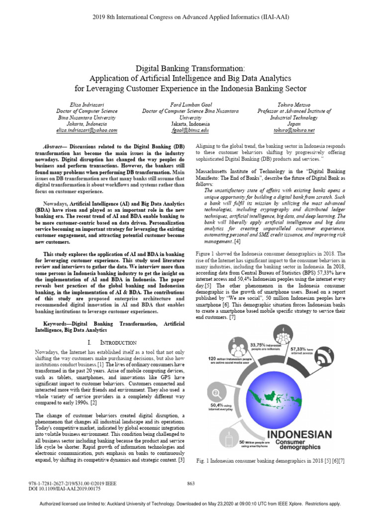 Digital Banking Trasnformation Pdf Analytics Artificial Intelligence