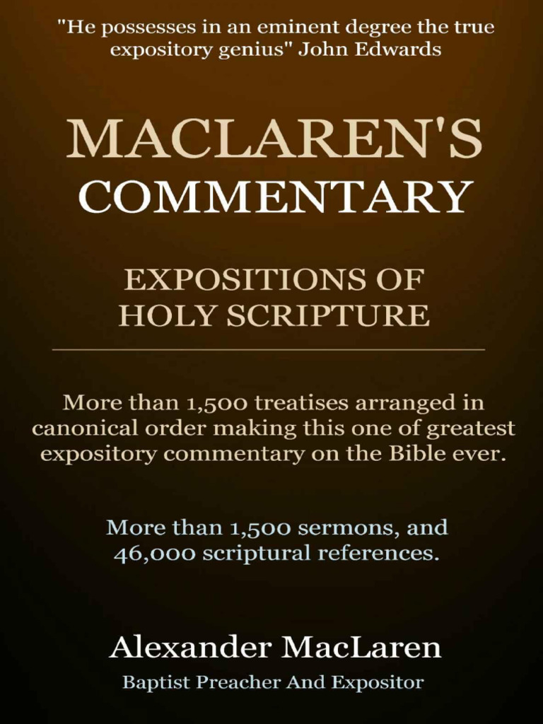MacLarens Commentary (Expositions of Holy Scripture) 32 Books in 1 ...