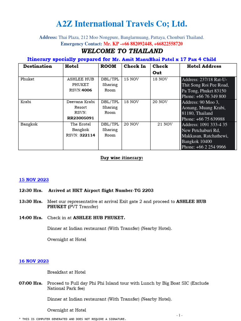 Phuket Vouch | PDF | Hotel | Hospitality Industry