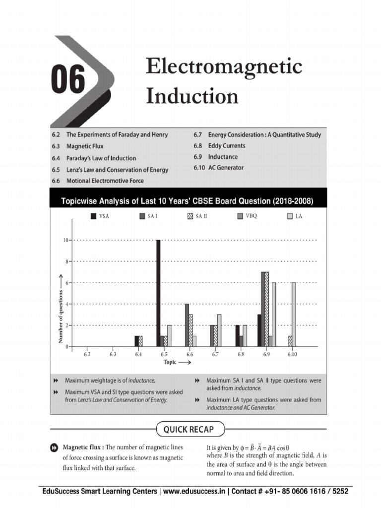 Chapter 6 - Electromagnetic Induction | PDF
