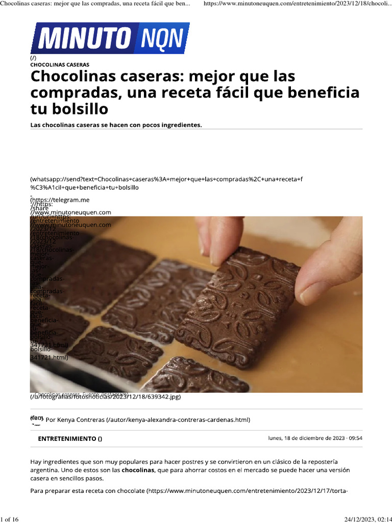 Chocolinas Caseras Fáciles | PDF