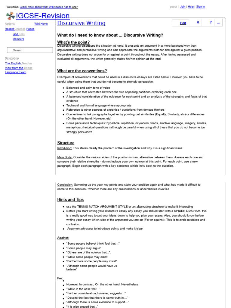 Igcse Revision Discursive Writing | PDF | Animal Testing | Essays