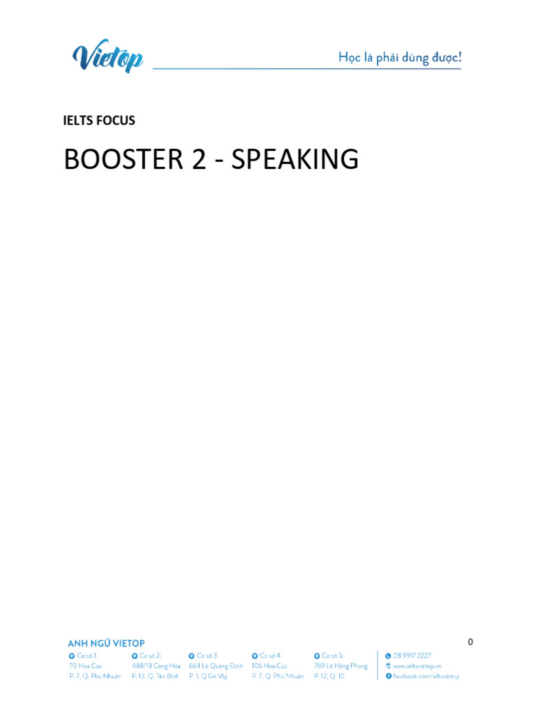 Booster 2-Speaking Coursebook | PDF | Employment | English As A Second Or Foreign Language