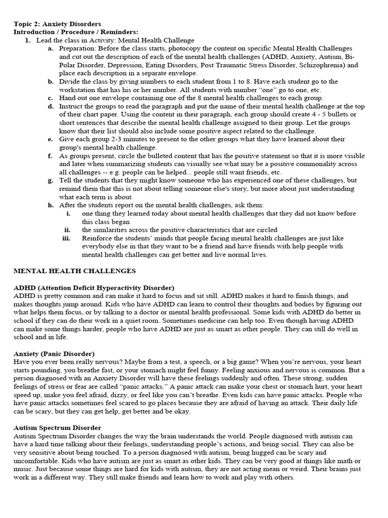 Topic 2 | PDF | Mental Disorder | Eating Disorder
