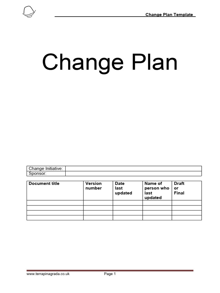 Change Plan Template | PDF | Communication