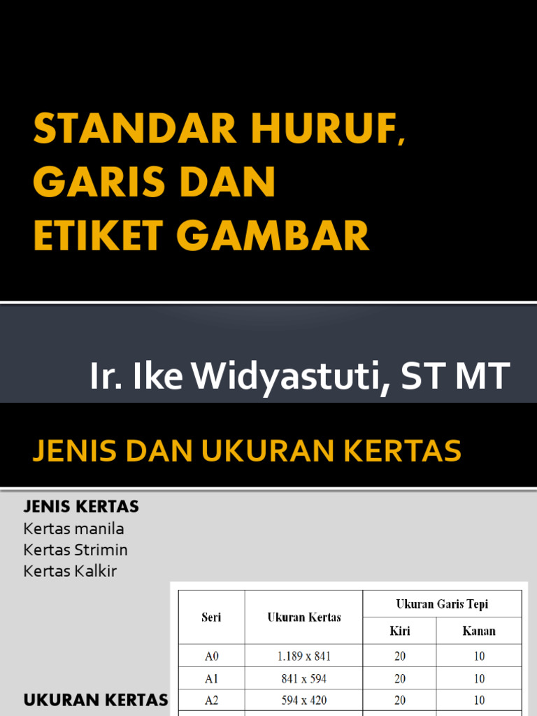 02a. Standar Huruf Garis Dan Etiket Gambar | PDF