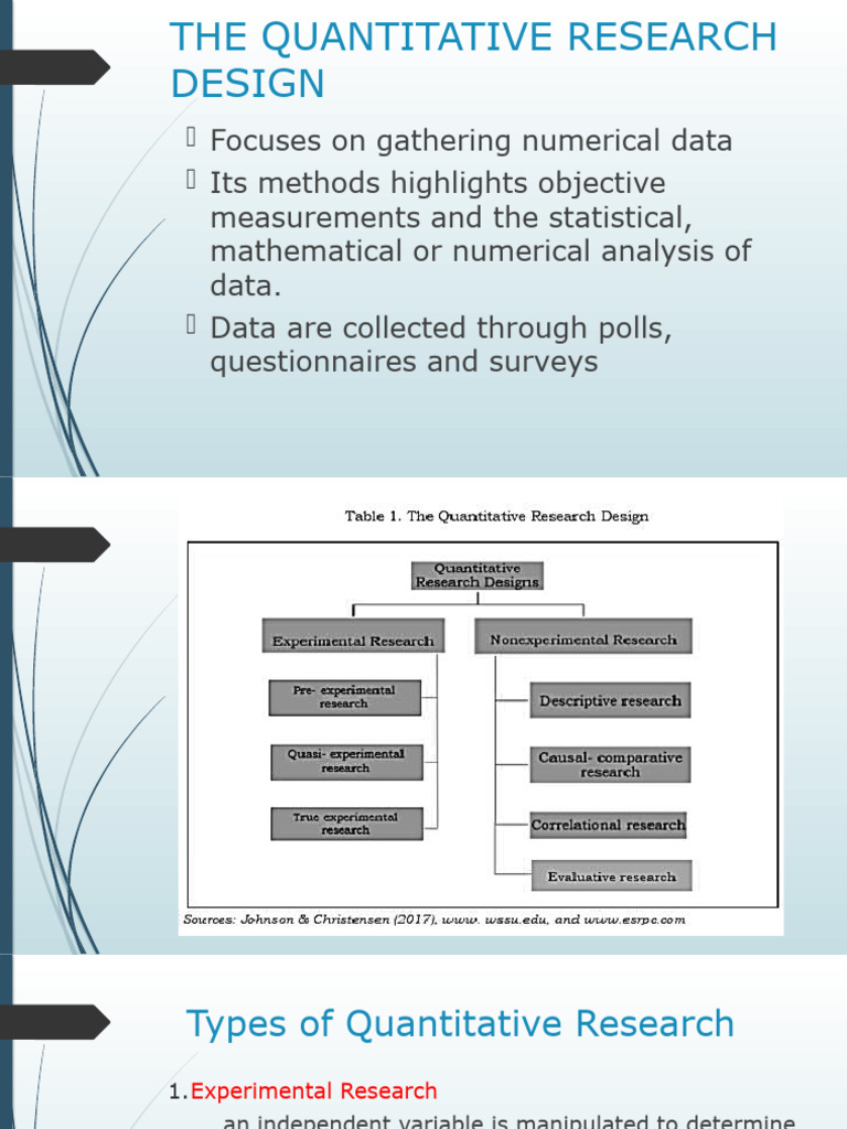 The Quantitative Research Design | PDF | Experiment | Statistics