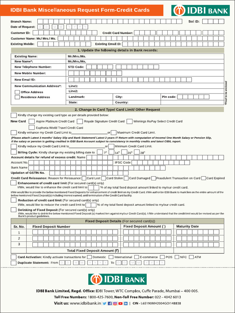 Miscellaneous Request Form | PDF