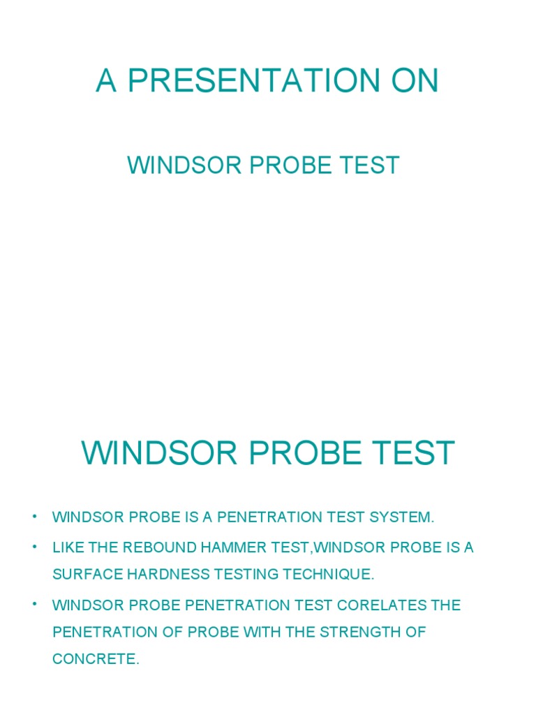 Windsor Probe Test | PDF