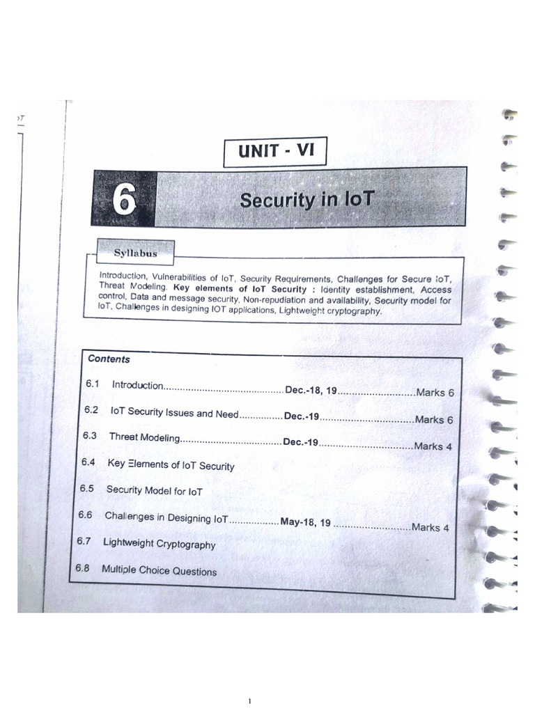 DECODE IOT Unit 6 | PDF