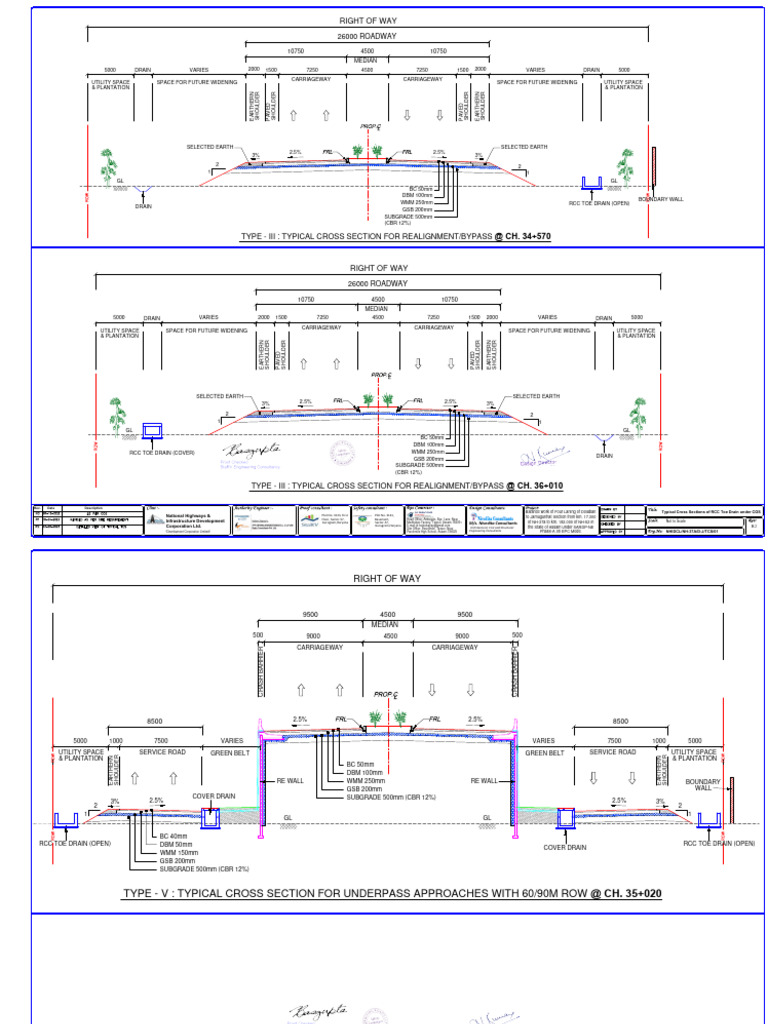 DJ Toe Drain & Tcs III V Section2 - Cos | PDF | Road Transport ...