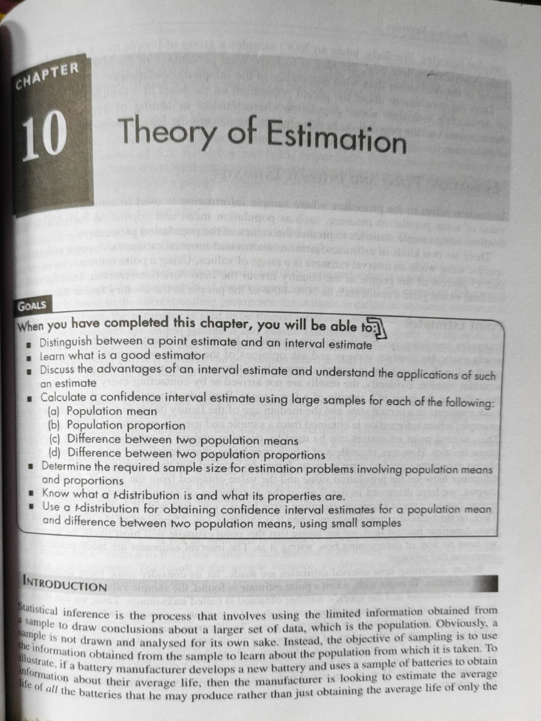 ND Vohra Ch10 Theory of Estimation | PDF