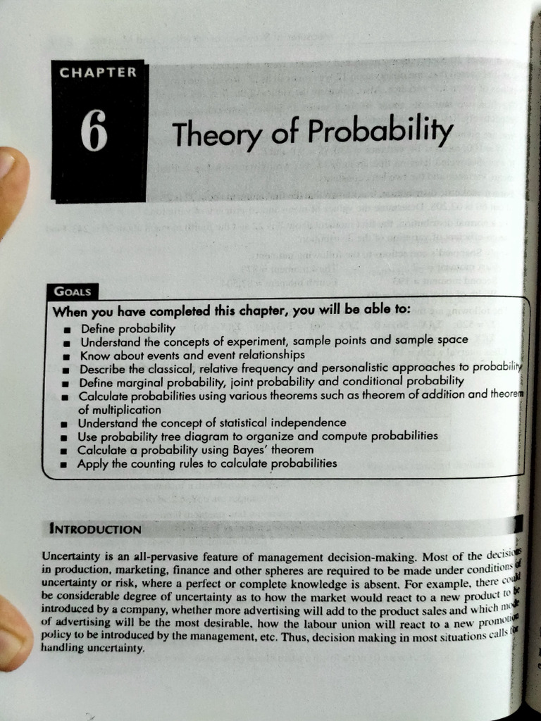 ND Vohra Ch6 Theory of Probability | PDF